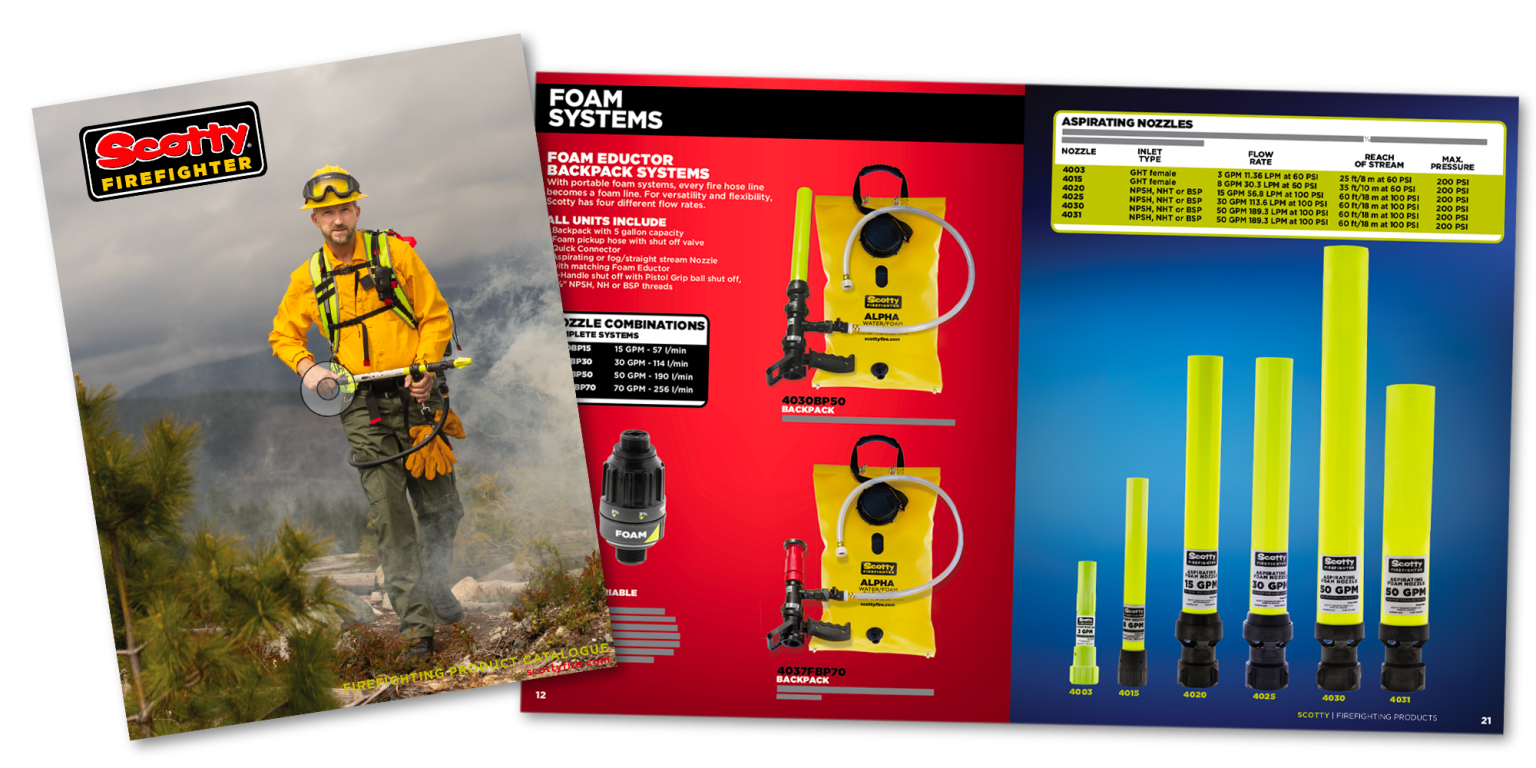Scotty Firefighter | Backpacks, Wrenches, Foam Systems, Nozzles, Adapters